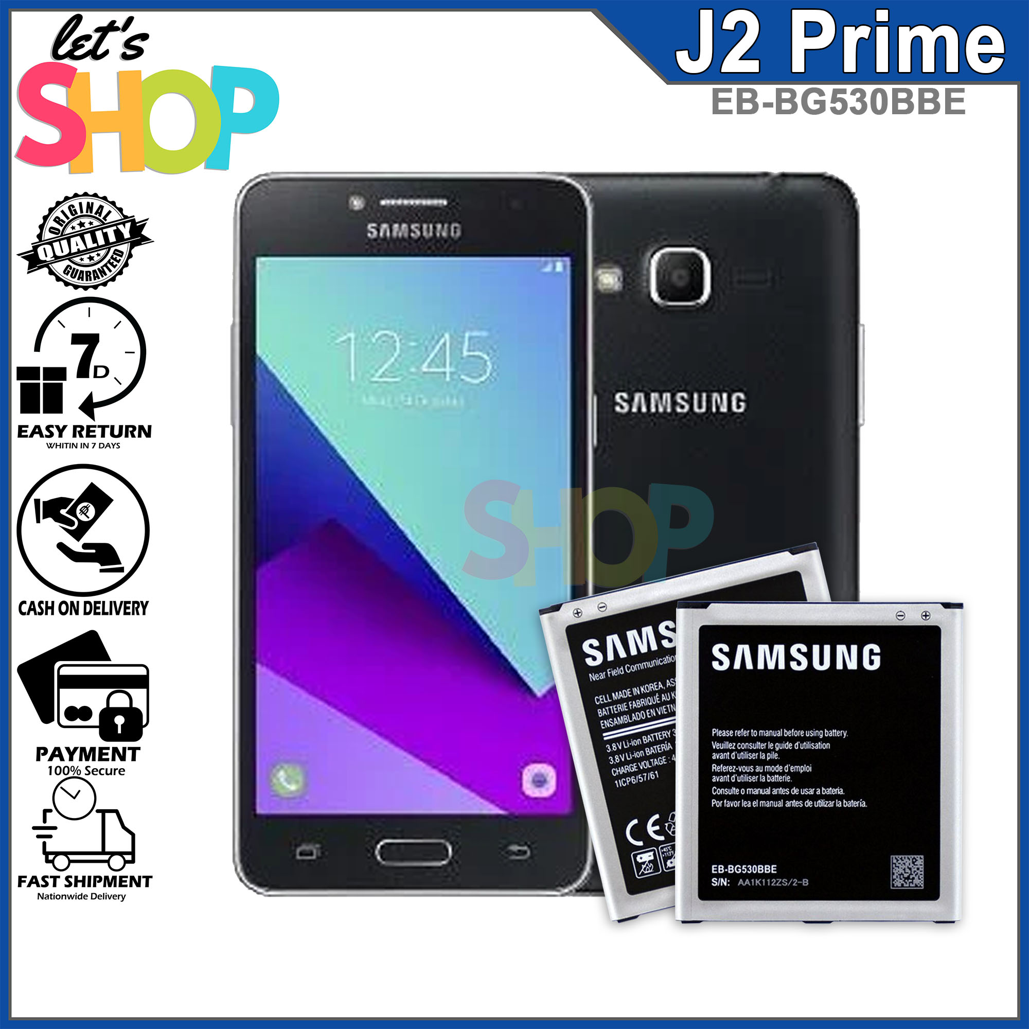 Samsung Galaxy J2 prime Battery Model EB-BG530BBE Lets Shop Original ...