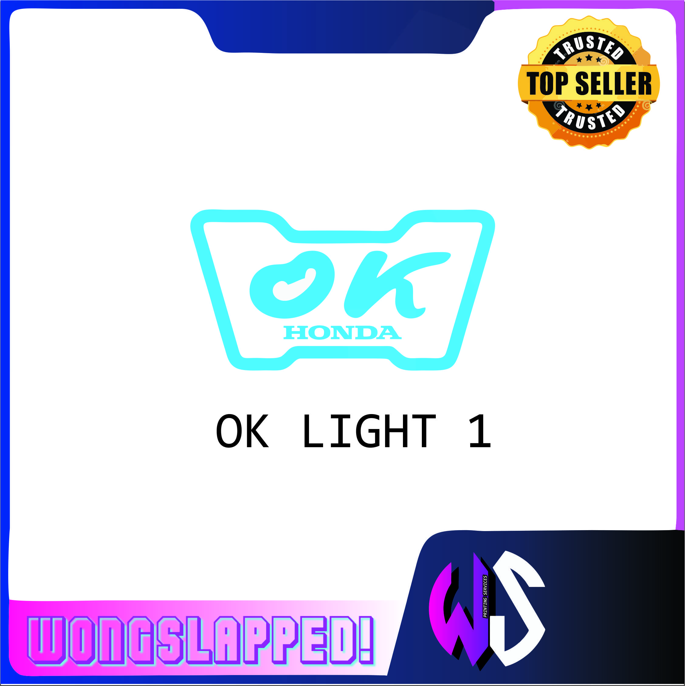 HONDA OK STICKERS ORIGINAL SIZES OUTSIDE STICKER VINYL GLOSSY STICKERS ...