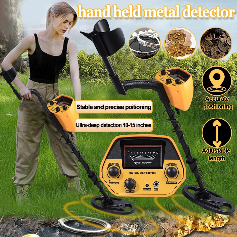 Metal Detector Handheld Portable Outdoor Treasure Hunt Metal Detector Underground Metal Detector ...
