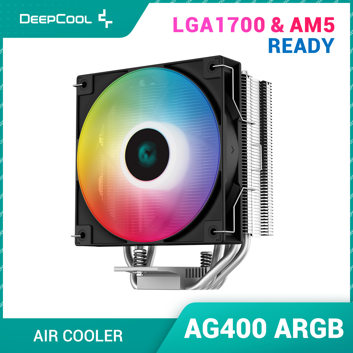 DeepCool AG400 ARGB Single-Tower CPU Cooler, 120mm Static ARGB Fan ...