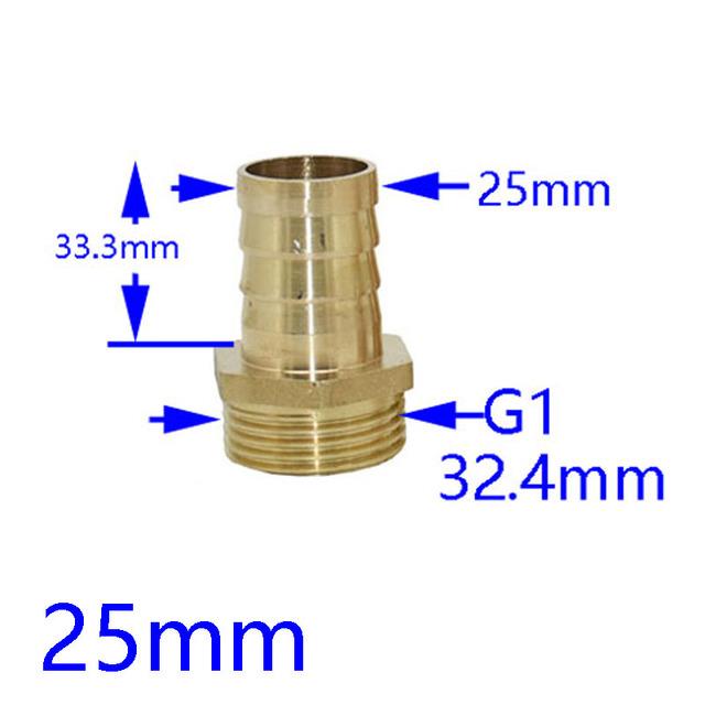 Brass Pipe Fitting 1 quot; Male Thread to 16mm 19mm 20mm 25mm 32mm Hose ...