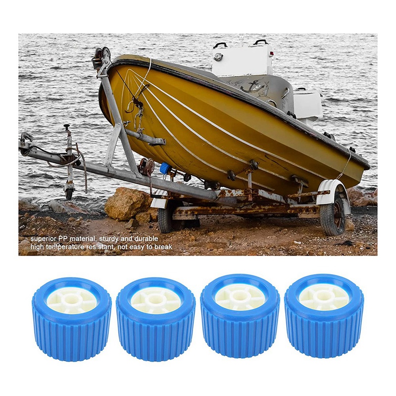 4PCS Boat Trailer Ribbed Wobble Rollers Trailer Roller Boat Ramp ...