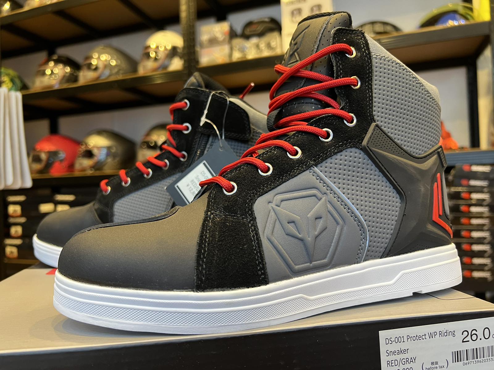 DUHAN Riding DS-001 Sneakers Red Gray / Riding Shoes / Motor Boots ...