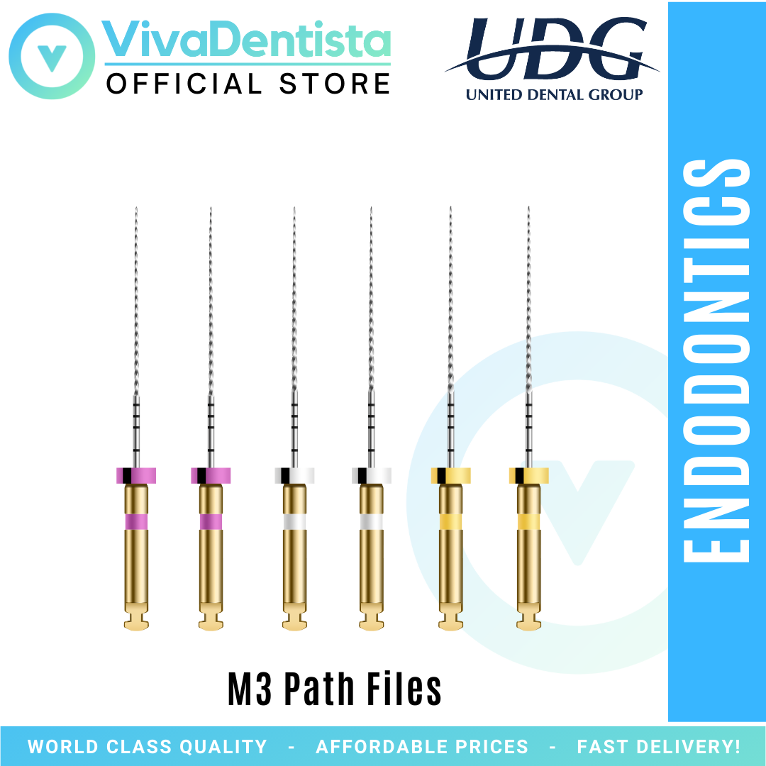 UDG M3 Pro Gold Path Files 25mm (6pcs/pack) Dental Endodontic Rotary ...