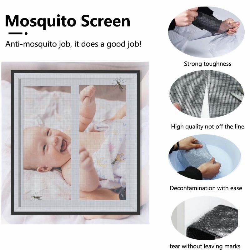 Velcro Mosquito Window Screen Mesh; Effective Insect Protection Easy ...