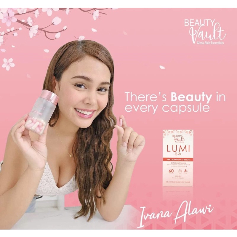 LUMI 24H Glutathione Capsules by Beauty Vault 60 capsules ( 1 Bottle ...
