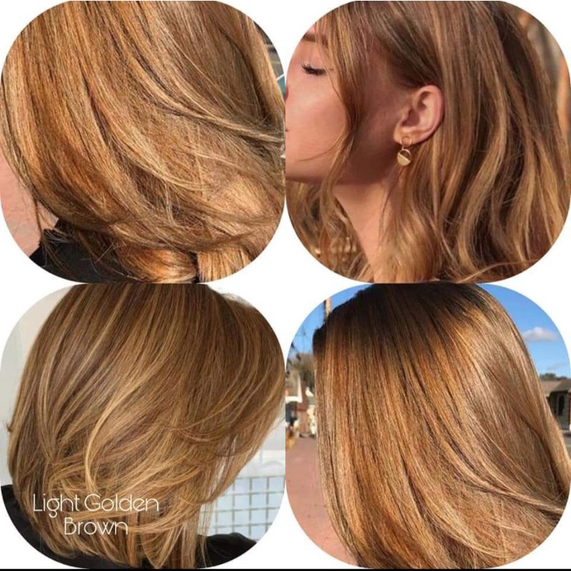 Light Golden Brown Hair Color Hair Dye With Oxidizer No Need To Bleach ...