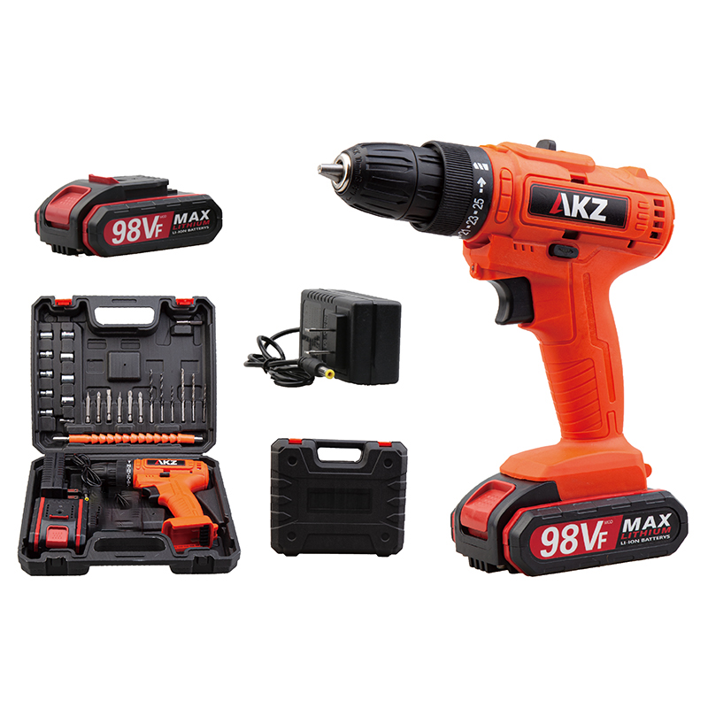 98Vf Cordless Electric Drill with 2 Batteries Multifunction Brushless ...