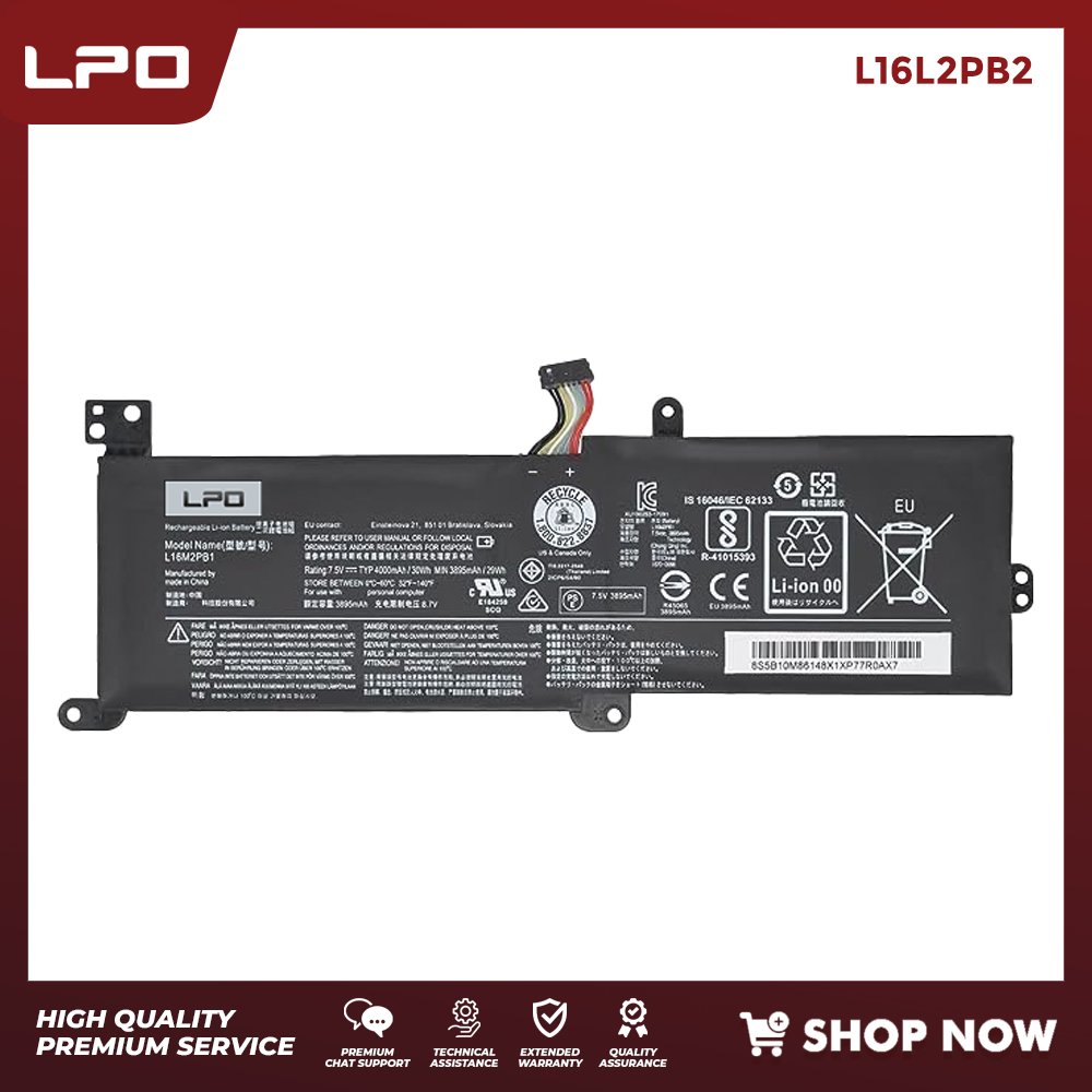 LPO Laptop Battery Compatible with Lenovo Ideapad 3 15ADA05 L16M2PB1 ...