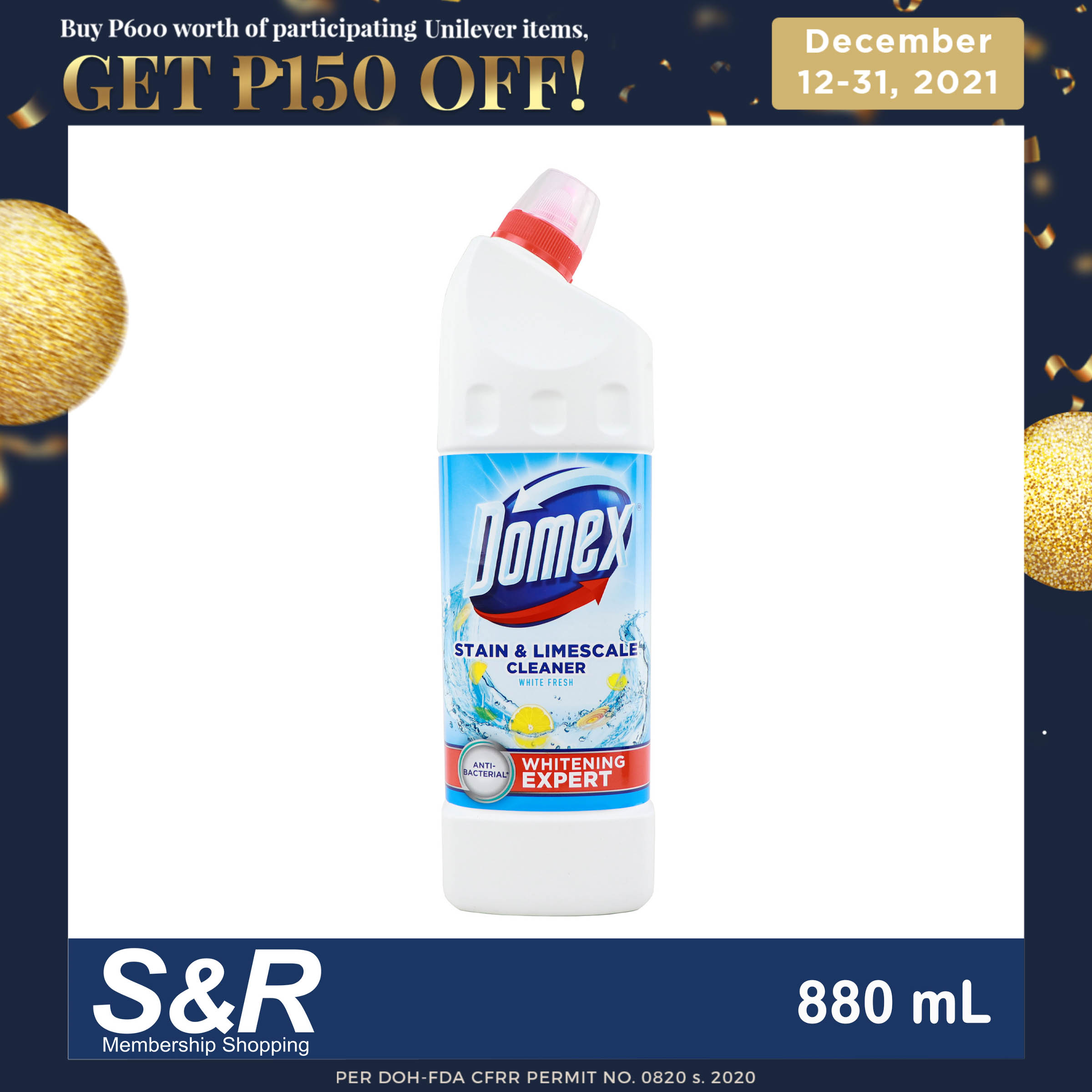 Domex Stain and Limescale Cleaner White Fresh 880mL | Lazada PH