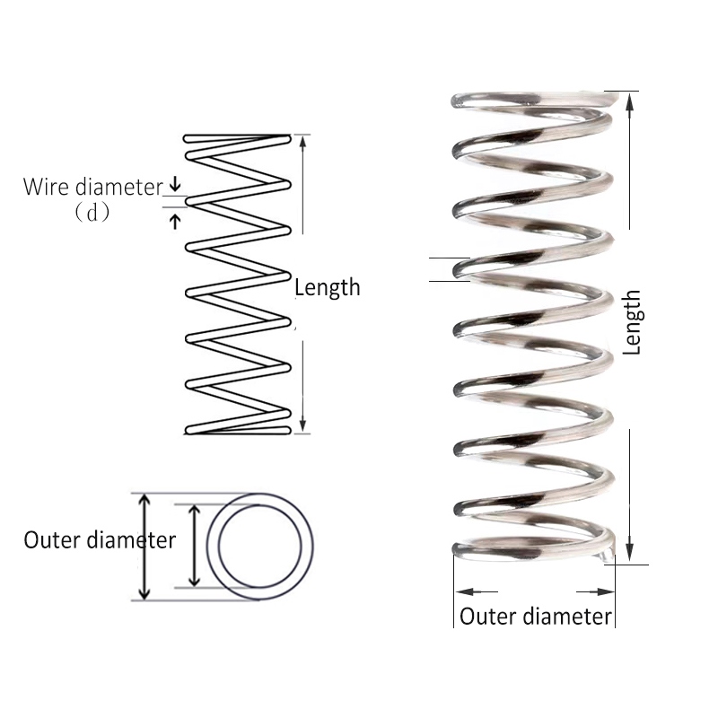 Stainless Steel Compression Springs 6mm Diameter - 304 Stainless Steel ...