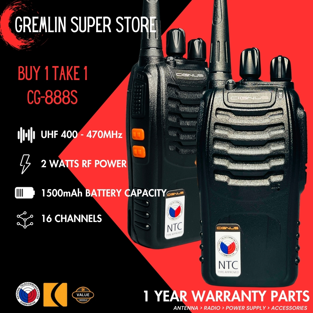 Cignus CG-888s UHF portable two way radio walkie talkie 2PCS | Lazada PH