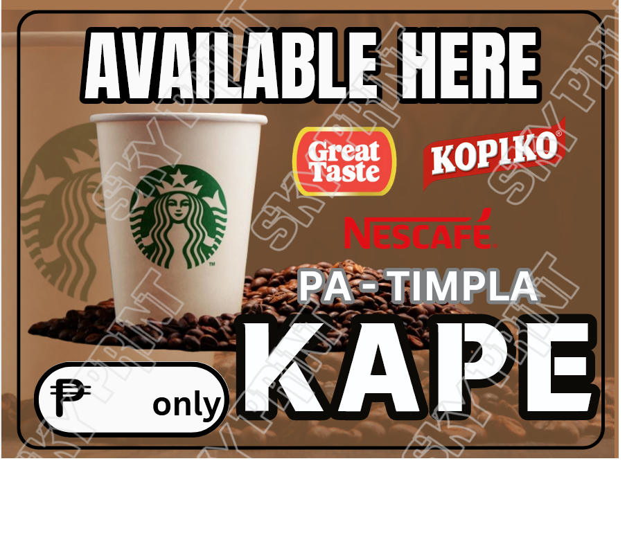 Kape Timpla Coffee Sari Sari Store Sign - Laminated Signage | Lazada PH