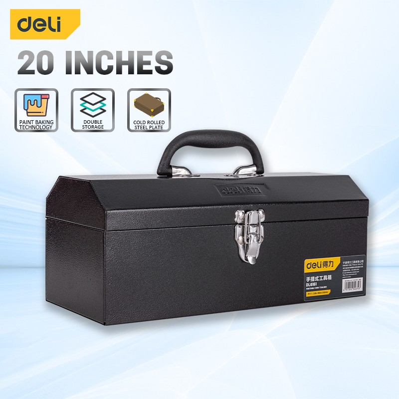 Deli Iron Tool storage box 15/20 inches Multifunction Portable Steel ...