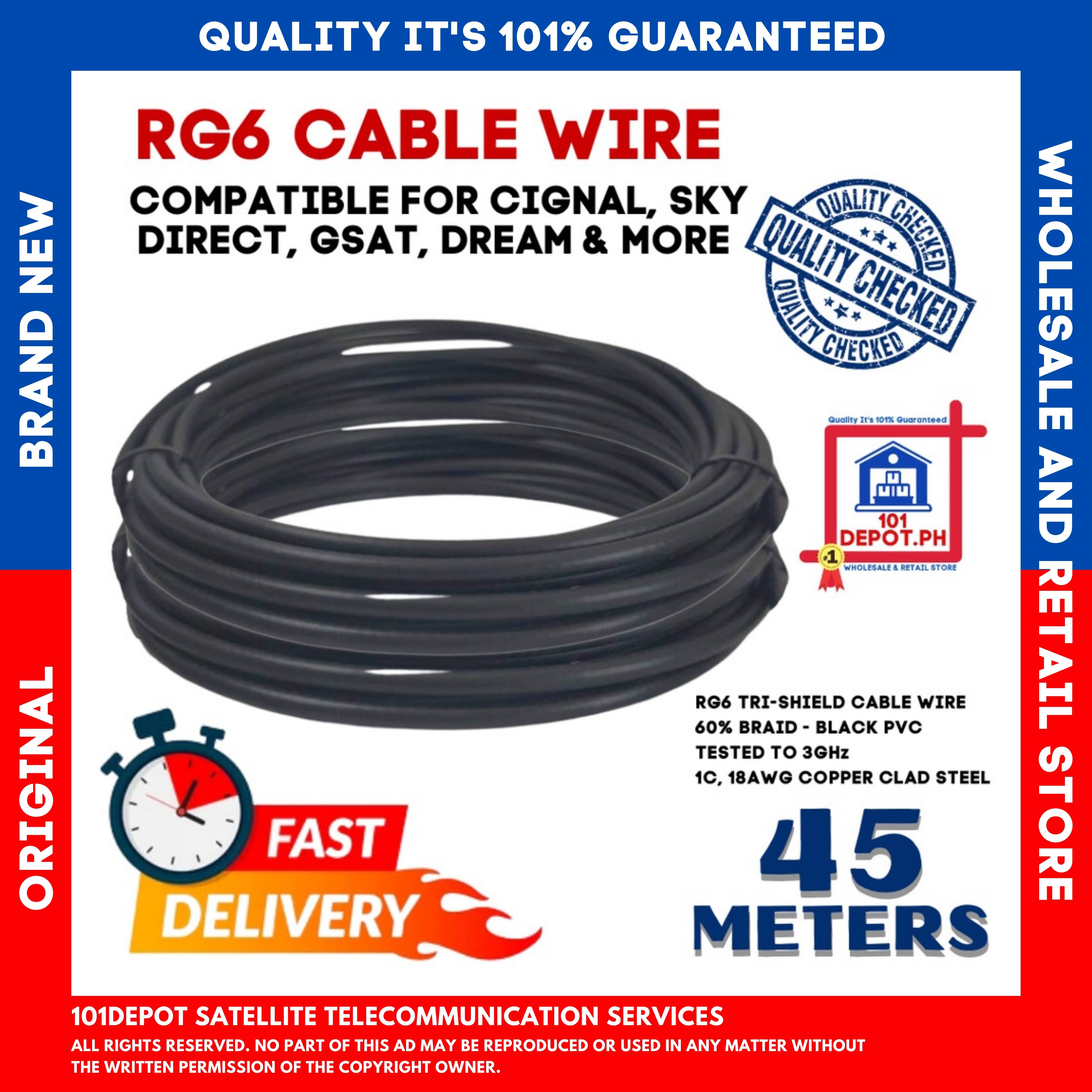 RG6 CABLE WIRE (45 meters) | Lazada PH