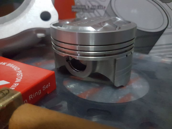 62MM SUZUKI RAIDER 150 FI PITSBIKE CYLINDER BLOCK DOME FORGED PISTON ...