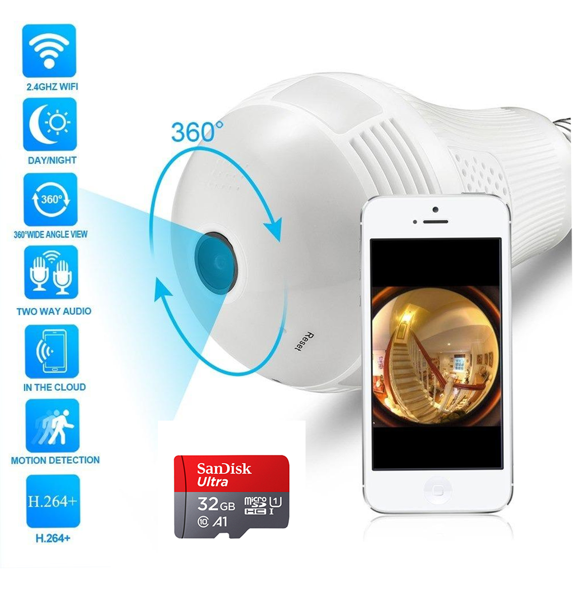 Supermax NEW V380s IP CAMERA Wireless WIFI Network Security Two-Way ...