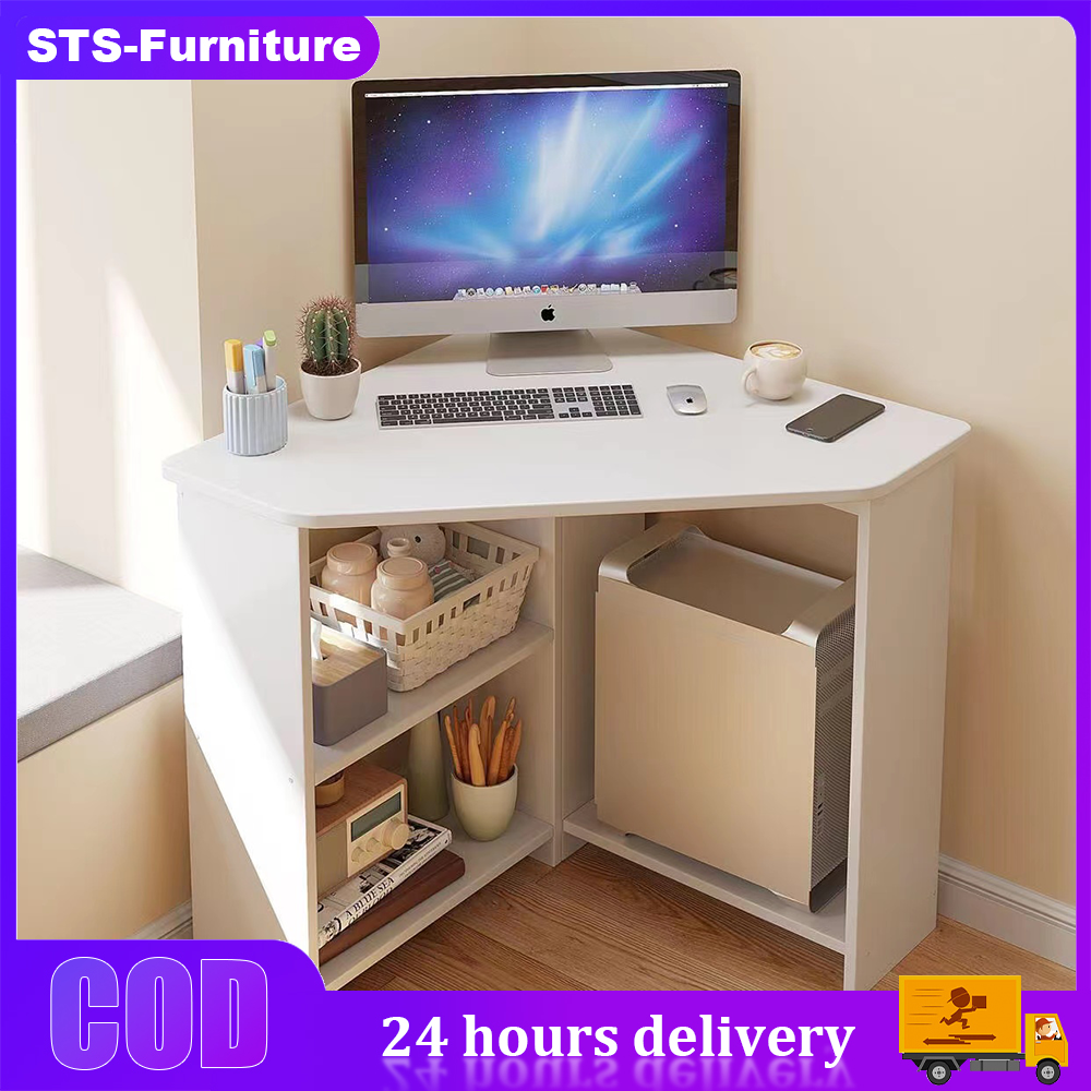 Corner Desk Office Table Triangular learning desk Computer Desk ...