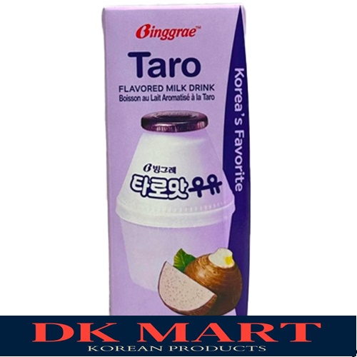 BINGGRAE TARO FLAVORED MILK 200ML DK MART KOREA SHOP FLAVORED MILK ...