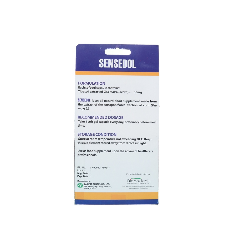 SENSEDOL SOFTGEL CAPSULE (20 Capsules) | Lazada PH