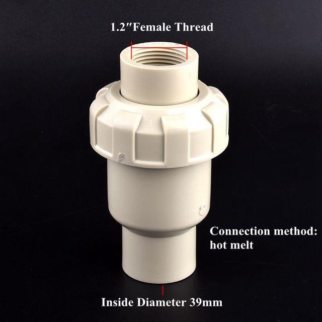 1 5 pcs PPH 1/2 2 Inch Single Female Thread Check Valve Aquarium Fish ...
