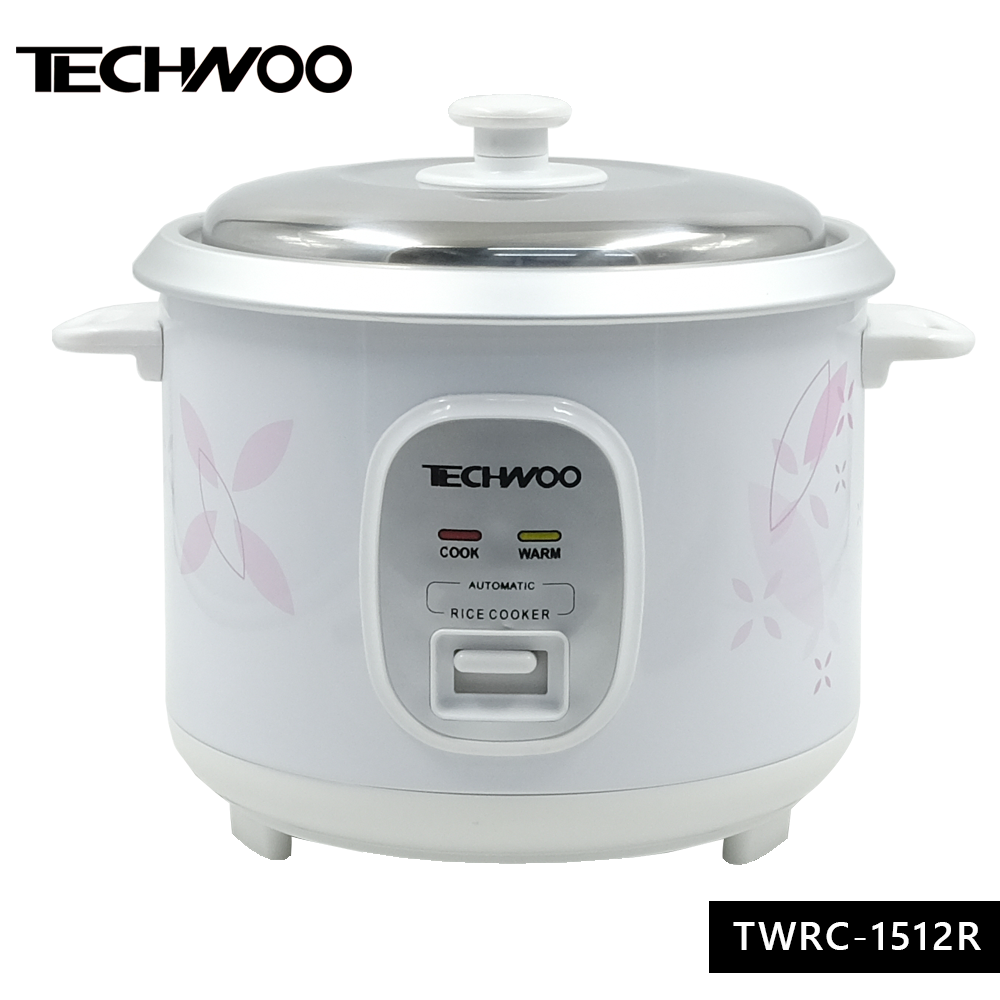 Rice Cooker 1.5L Electric Automatic TECHWOO Keep Warm White with Pink ...