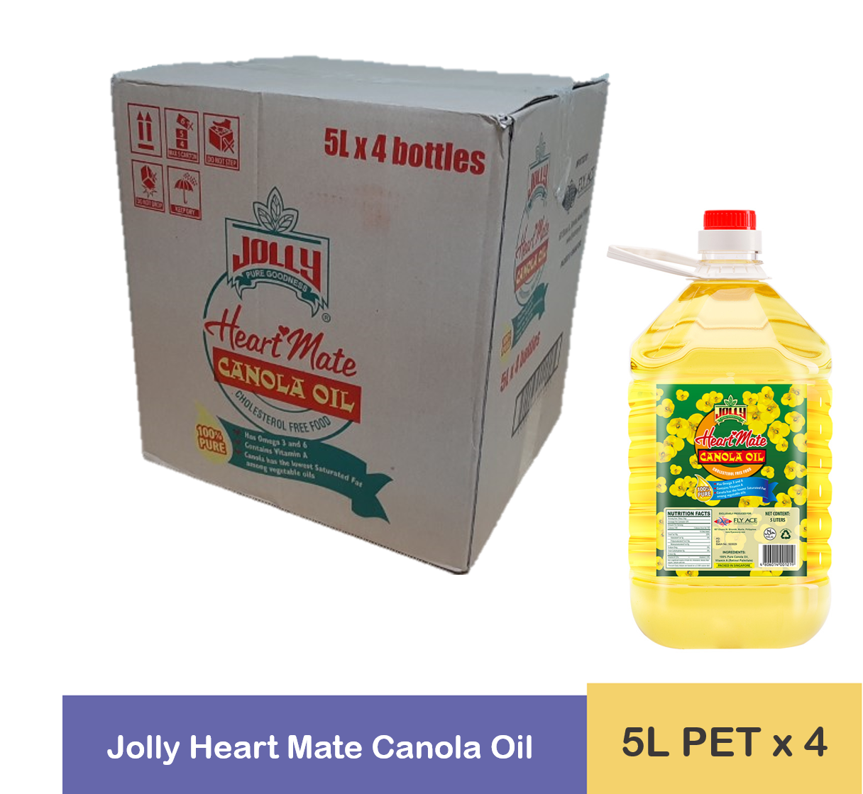 Jolly Heart Mate Canola Oil PET 5L x 4 | Lazada PH