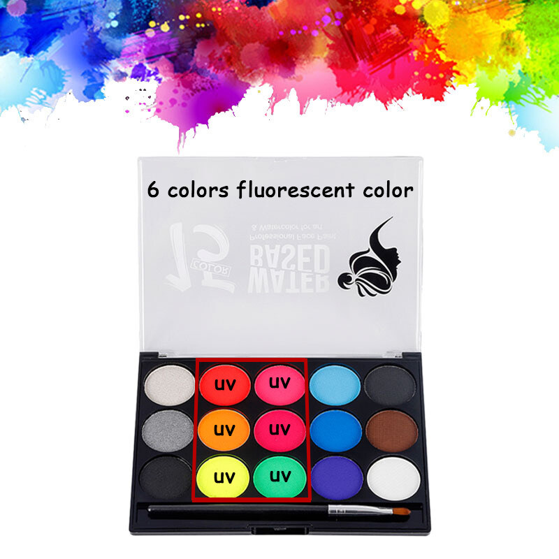 Radius K 15 colors Fluorescent color of water soluble body color paint ...