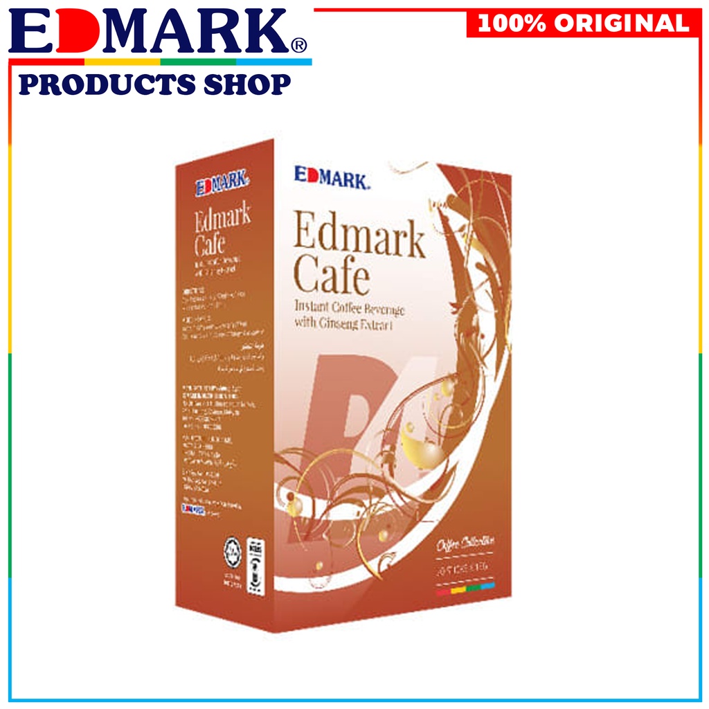 Edmark Cafe - Instant Coffee Beverage with Ginseng Extract 18 grams x ...