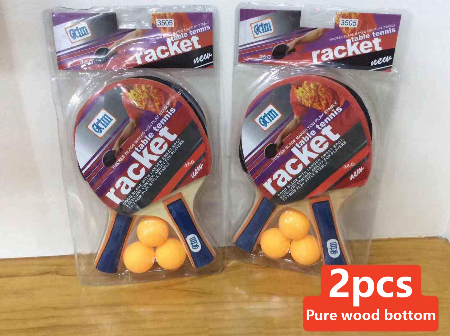 Three-star five-star table tennis racket for beginners, table tennis ...