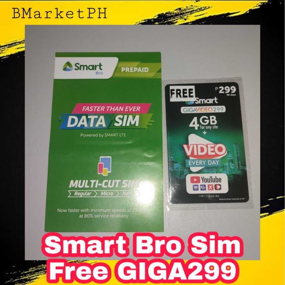 SmartBro Pocket Wifi Sim FREE GIGA299 ( Fast Delivery ) | Lazada PH