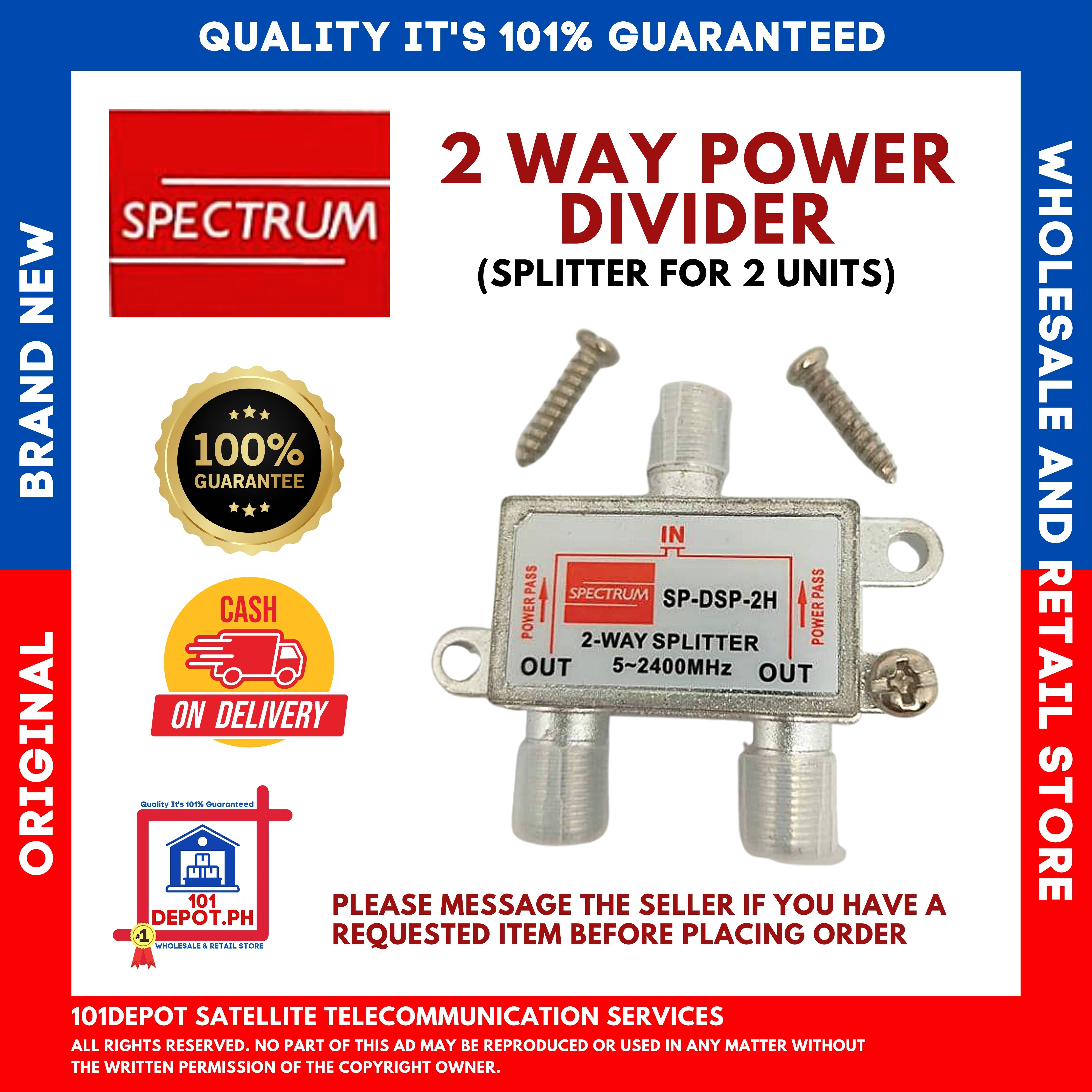SPECTRUM 2 WAY POWER DIVIDER (splitter) | Lazada PH