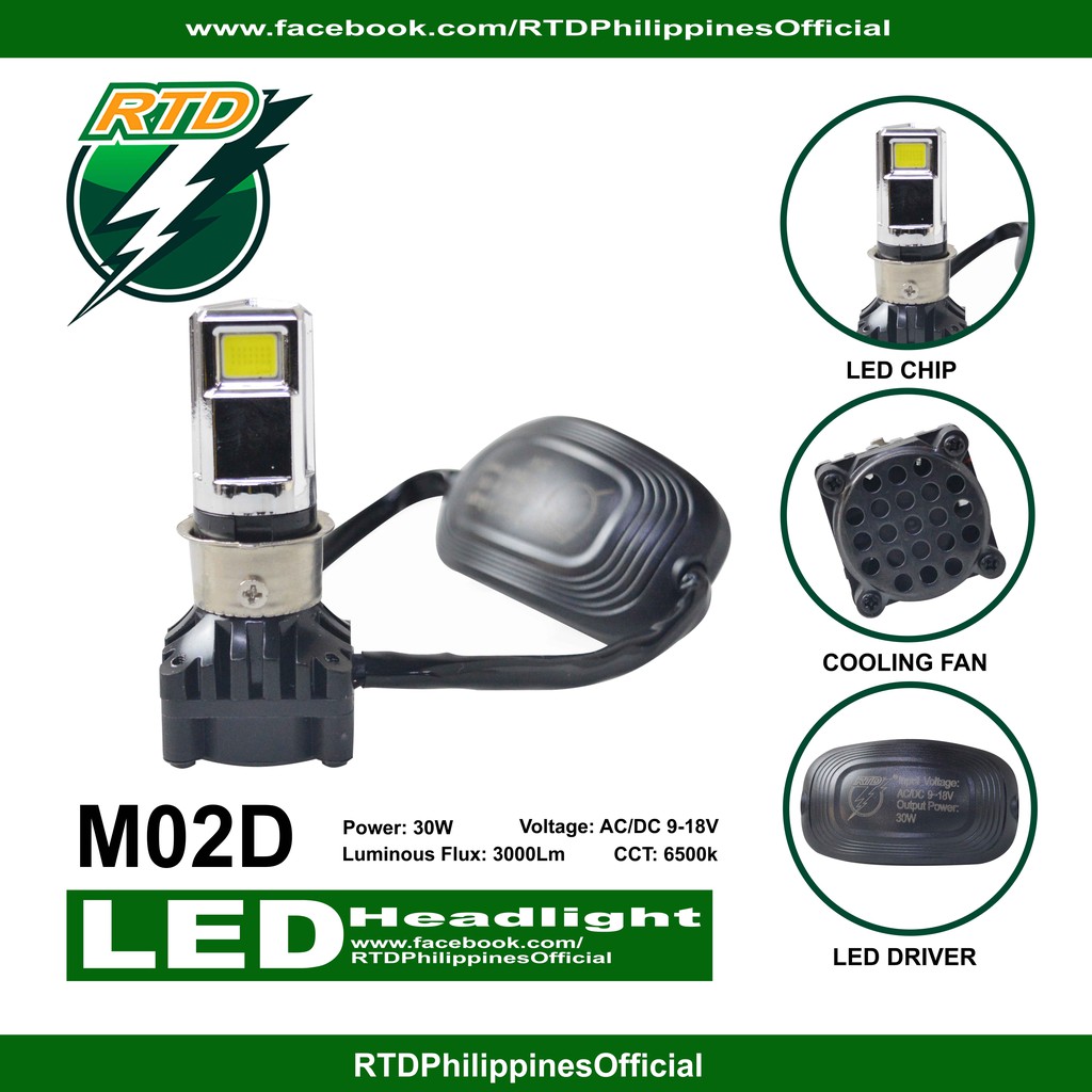 ORIGINAL RTD RAYTON LED HEADLIGHT M02D-AC | RTD PHILIPPINES OFFICIAL ...