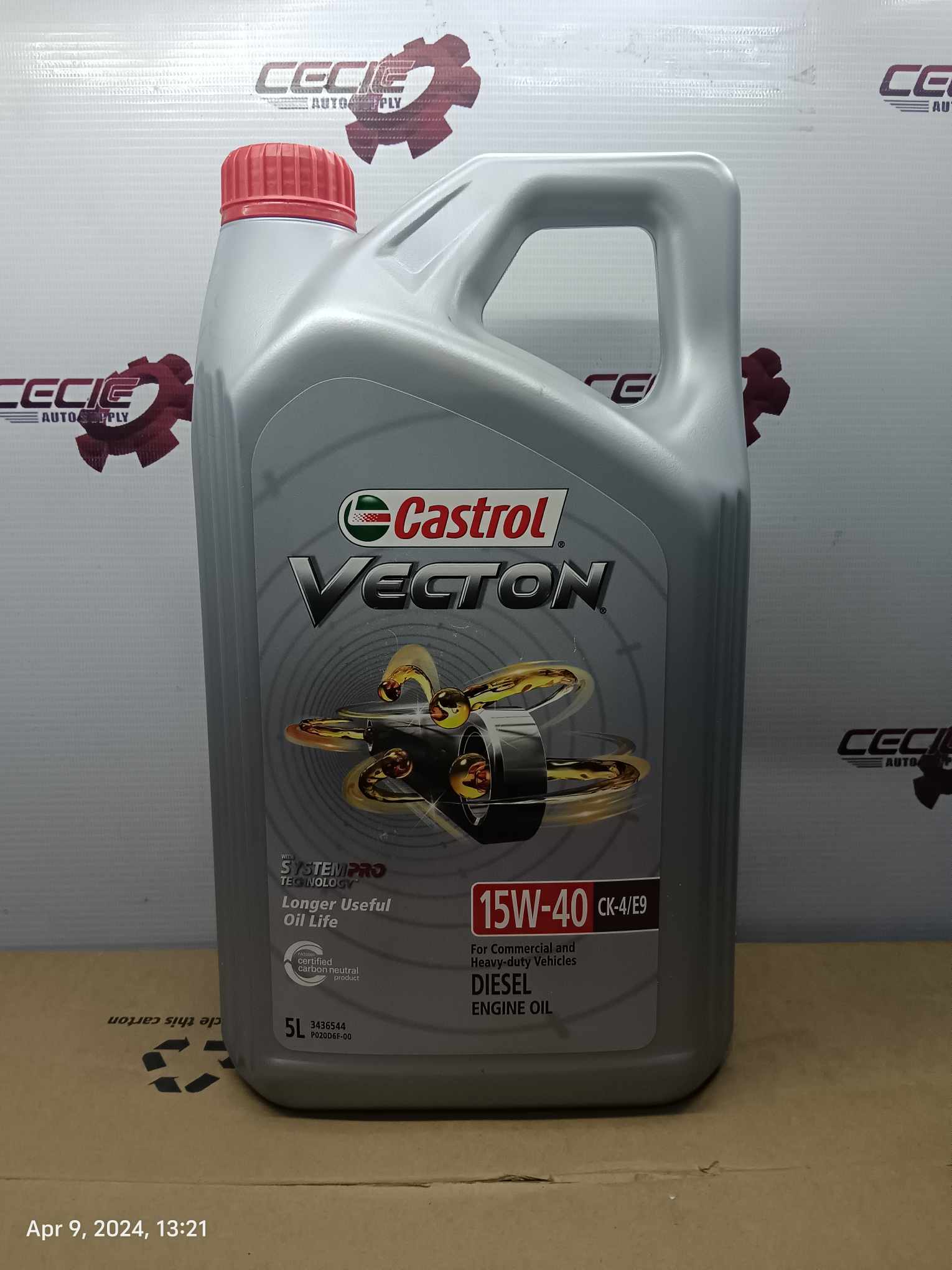 Castrol Vecton SAE 15W-40 Synthetic Diesel Engine Oil CK-4/E9 5 Liters ...