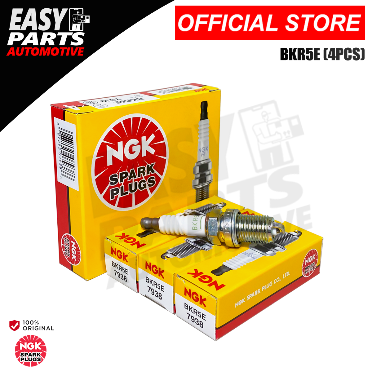 NGK Sparkplugs BKR5EYA-11/BKR5E/BKR6E/BKR6EGP/BKR5EGP/BKR6E-11 Platinum ...
