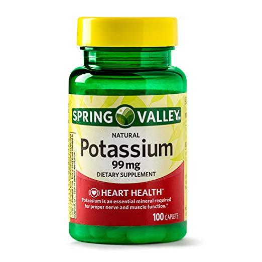 Spring Valley Potassium, Heart Health 99mg (100 Tablets) | Lazada PH