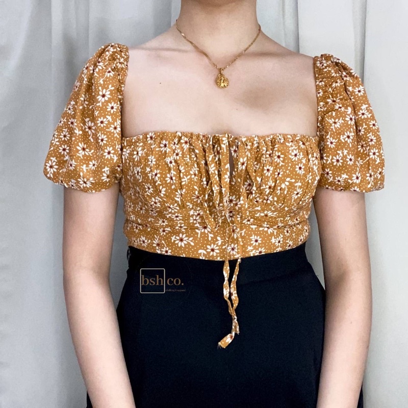 Samson Bangkok Adjustable Bustier Mini Crop Top with Drawstrings | Bsh ...