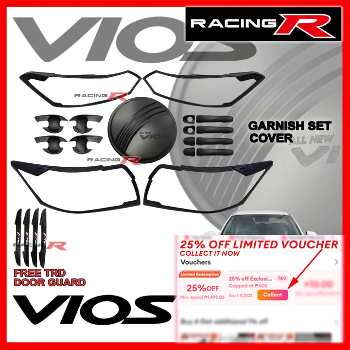 Toyota Vios Superman 2014 to 2018 Combo Set Garnish Cover V2 Matte ...