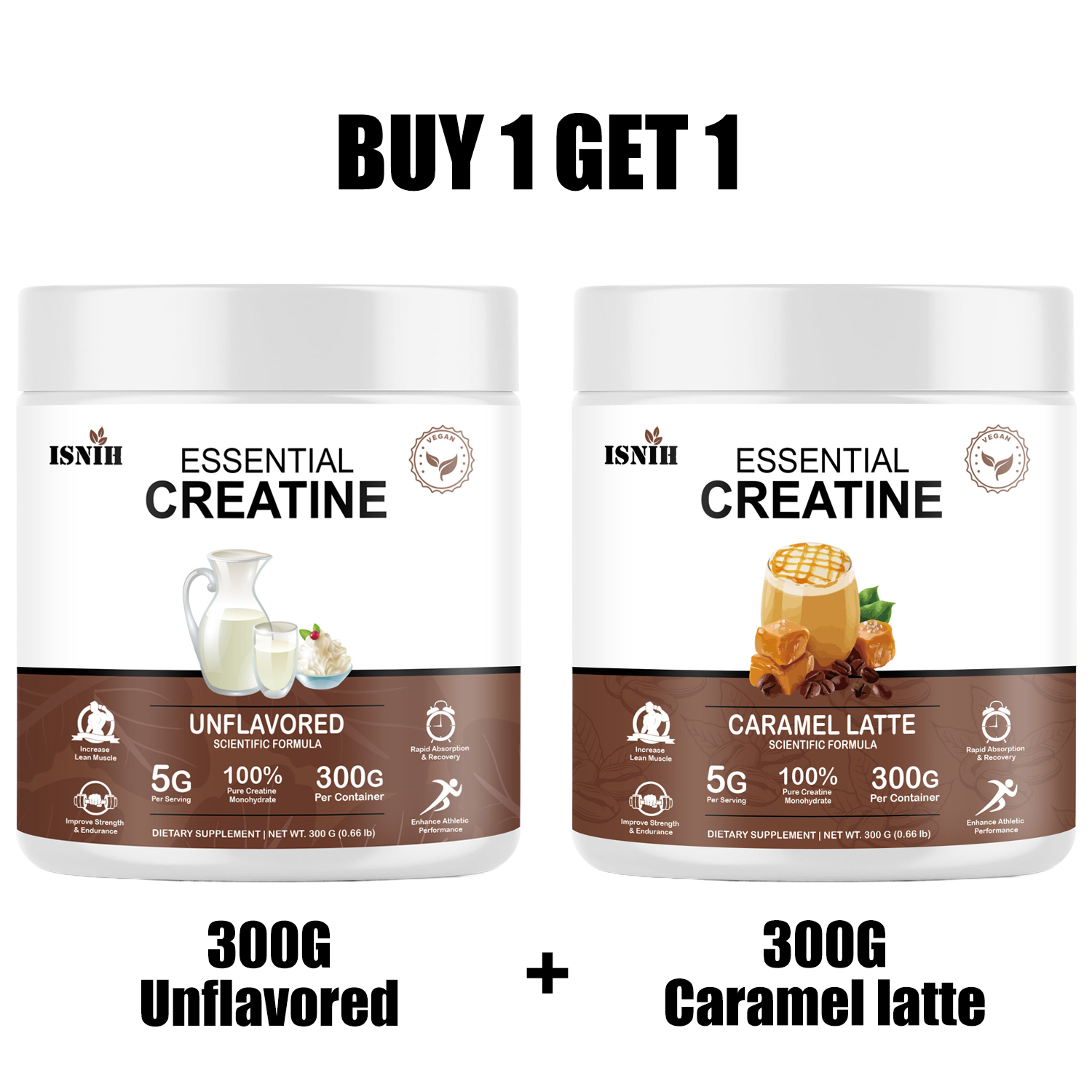 ISNIH Creatine Monohydrate Powder for Men and Women Enhance Endurance ...