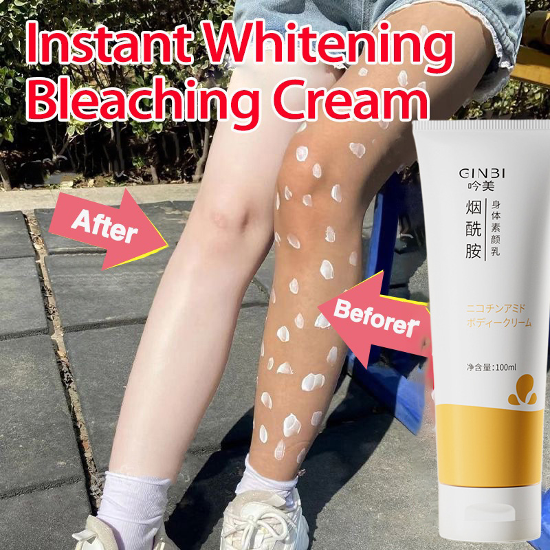GINBI Rapid Skin Bleaching Cream Body Whitening Makeup Cream Niacinamide Brightening Face Body ...
