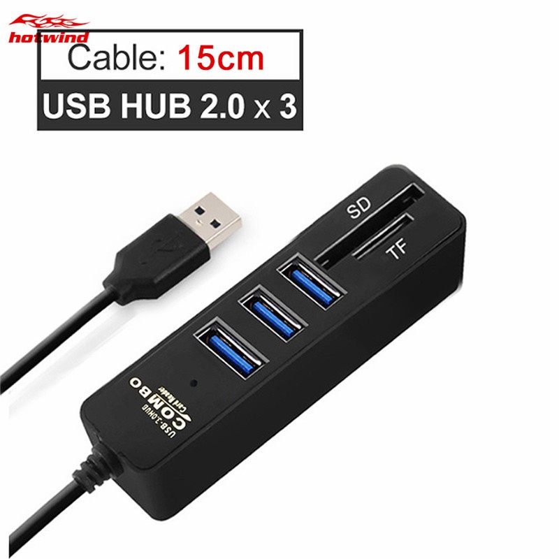【CYT】USB Hub Combo 3 Ports USB 2.0 Hub High Speed Splitter 2 In 1 ...