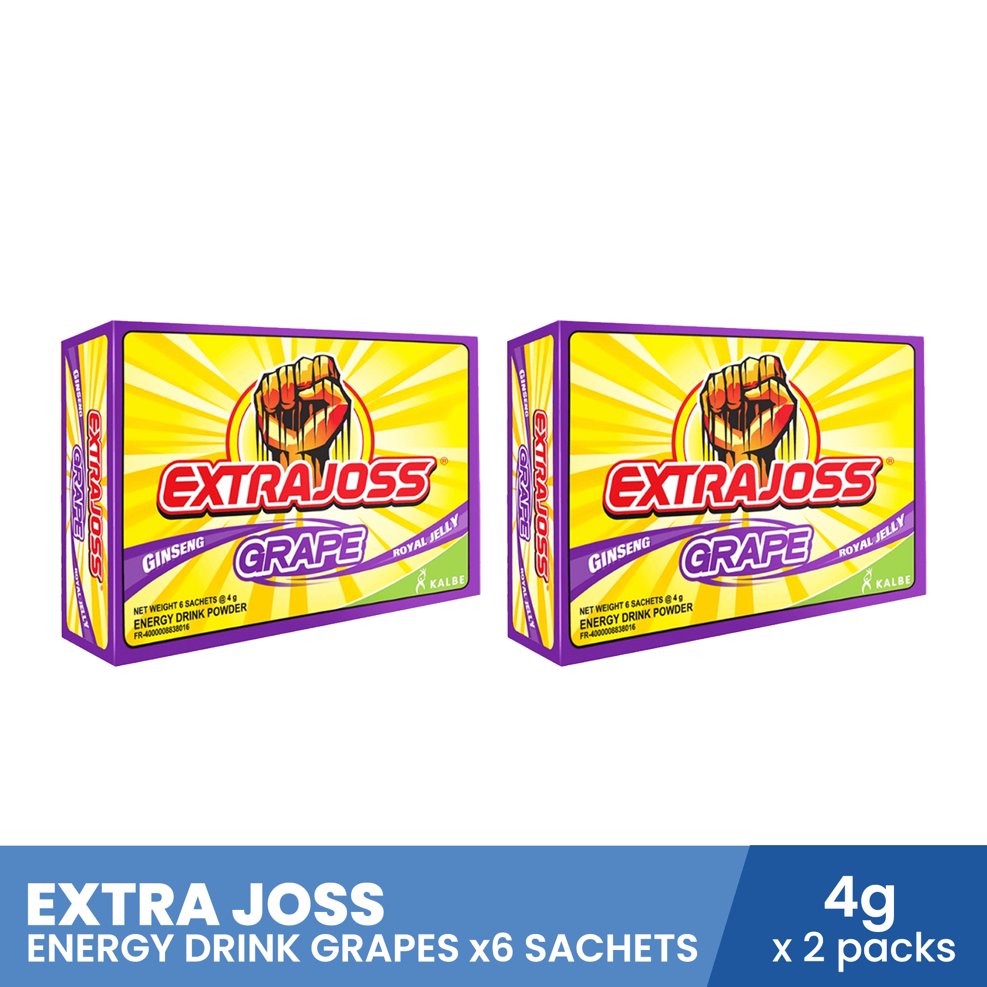 EXTRA JOSS Energy Drink Grapes 4g x 6 sachets x 2 packs, power drink ...