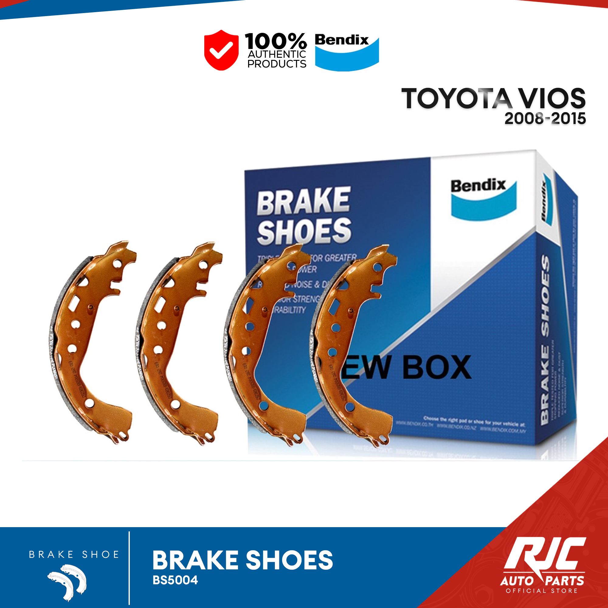 BENDIX BRAKE SHOE TOYOTA VIOS 2008-2015 BS5004 1set | Lazada PH
