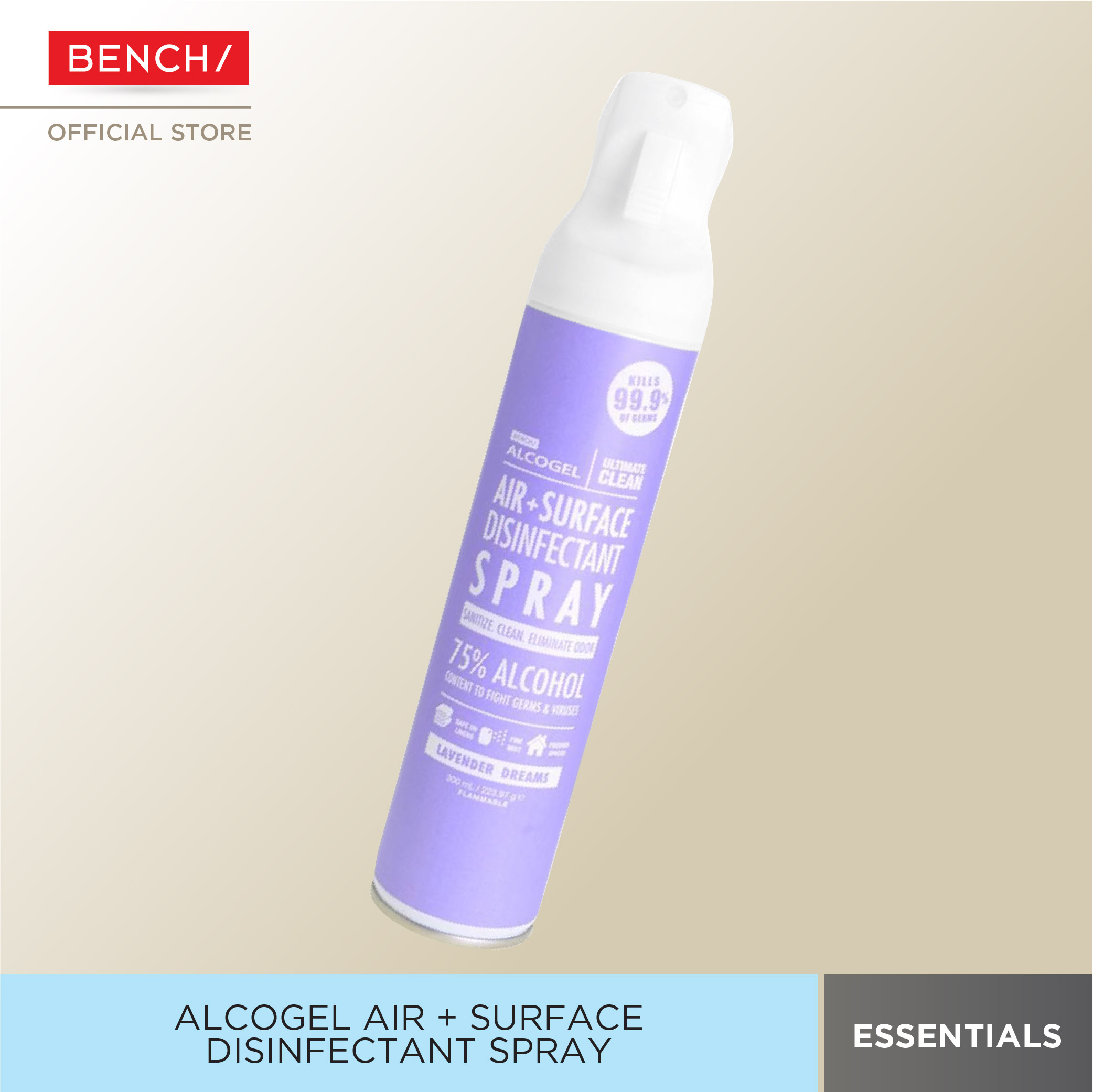 BENCH ALCOGEL- CPV0300 Disinfectant Spray 300ML | Lazada PH