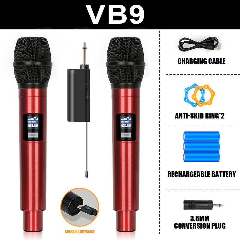 VB8/VB9 Orihinal na Propesyonal na Handheld Wireless Microphone Indoor ...