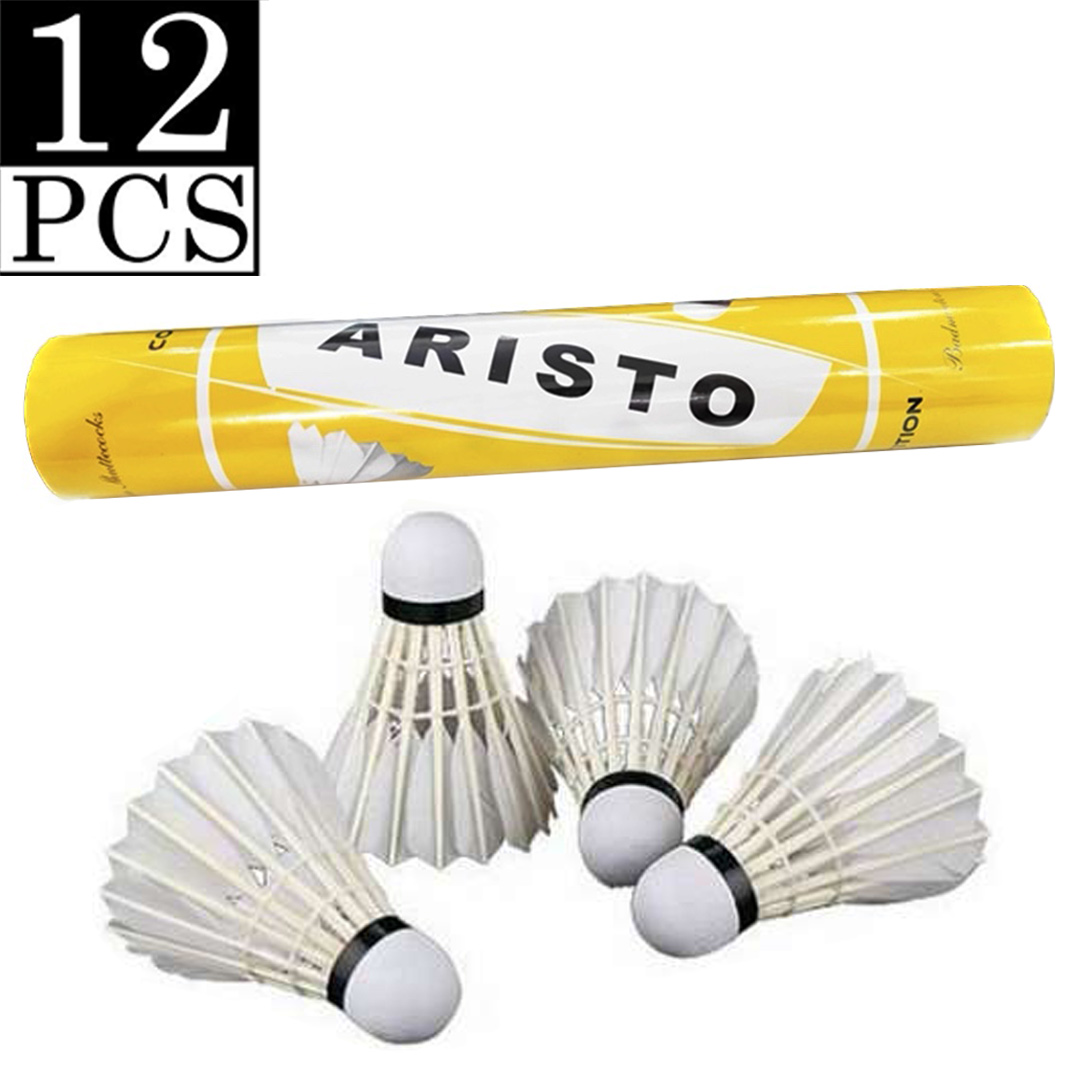 JVL Badminton Shuttlecocks Sports Fitness Feather Shuttlecock Set(12PCS ...