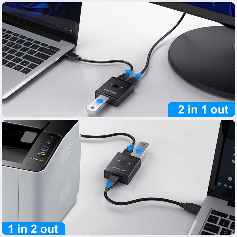 USB Switch KVM USB HUB 3.0 Switcher Selector KVM Switch for PC Keyboard ...