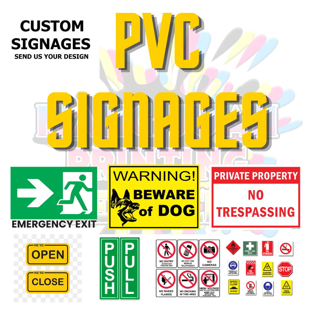 PVC Signages A4 Size - Safety Signage / Road Signage / Outdoor and ...