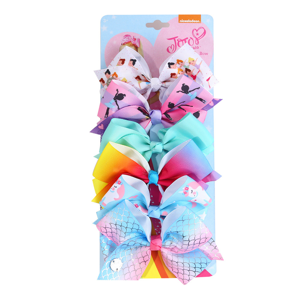 Star COD 6pcs 5.6 in JoJo Siwa Large Cheer Hair Bow | Lazada PH