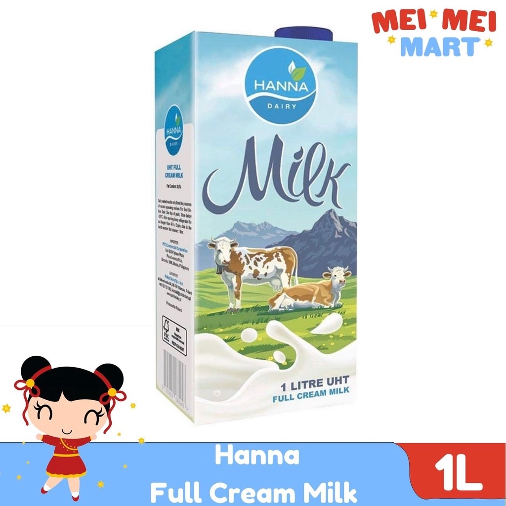 Hanna Full Cream Milk 1L Milk for Coffee | Lazada PH
